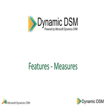 Dynamic DSM Features - Measures | PPTX