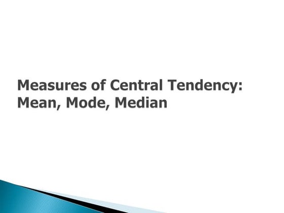 mean median mode | PPT