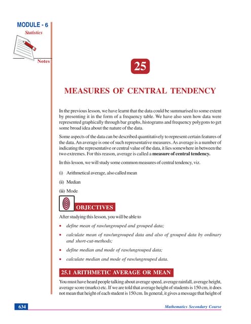 Measures of Central Tendency | DOCX