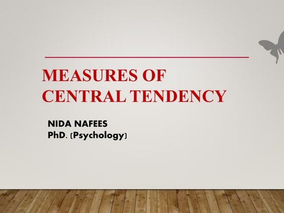 Measures of central tendency (ungrouped data) | PPTX