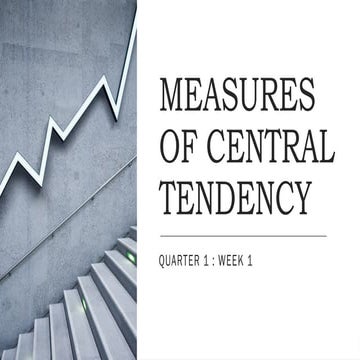 MEASURES OF CENTRAL TENDENCY. Grade 8pptx | PPTX
