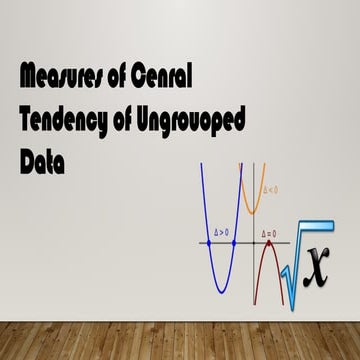 Measures of central tendency Mean, Median, Mode | PPTX
