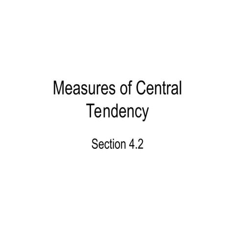How to compute measure of central tendency | PPT