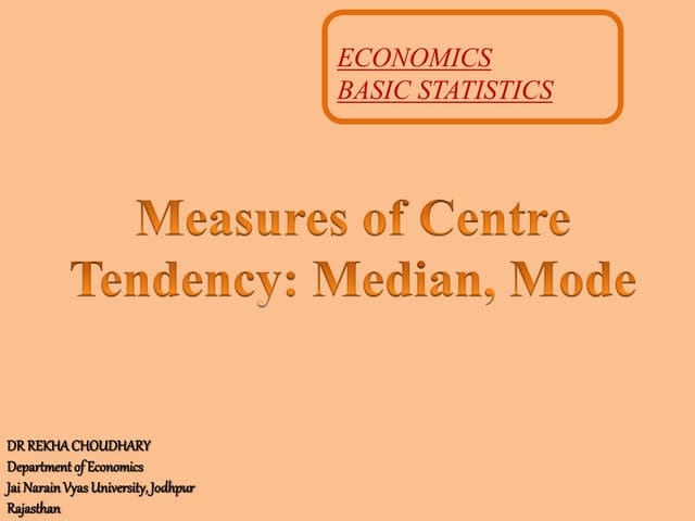 Measures of Central tendency | PPTX