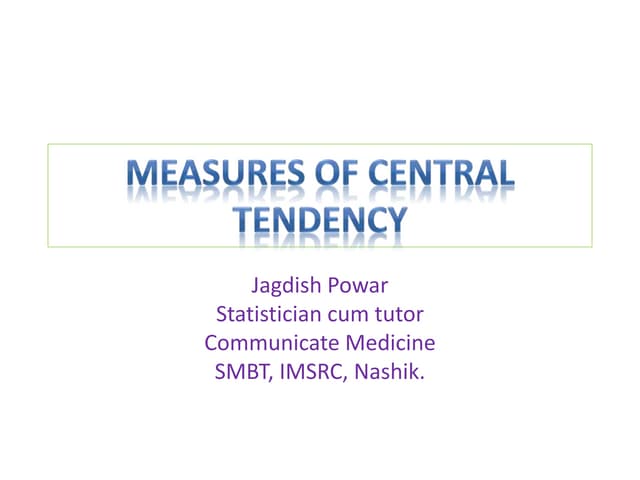 Mean, Median, Mode | PDF