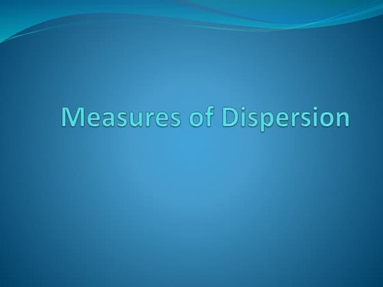 Measure of dispersion part II ( Standard Deviation, variance, coefficient of variation) | PDF ...