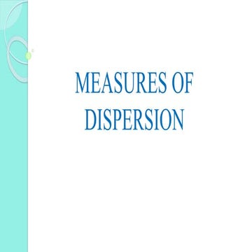 MEASURES OF DISPERSION I BSc Botany .ppt
