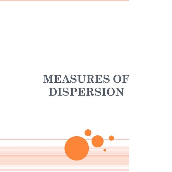Measures of dispersion | PPT