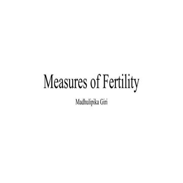 Measures of fertility | PPT