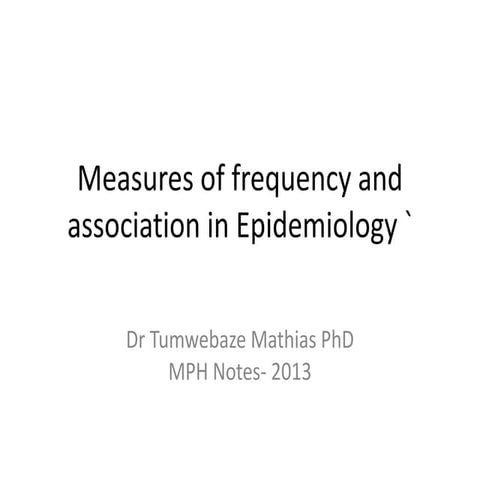 Measures of frequency 1 | PPT