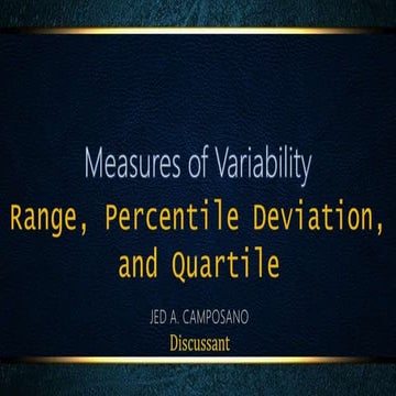 Measures Of Variability Pptx