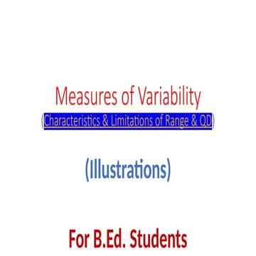 Dr. Ansari Khurshid Ahmed- Measures of Variability- Characteristics ...