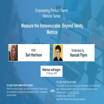 Empowering Product Teams: Measure the Immeasurable: Beyond Vanity Metrics | PPT