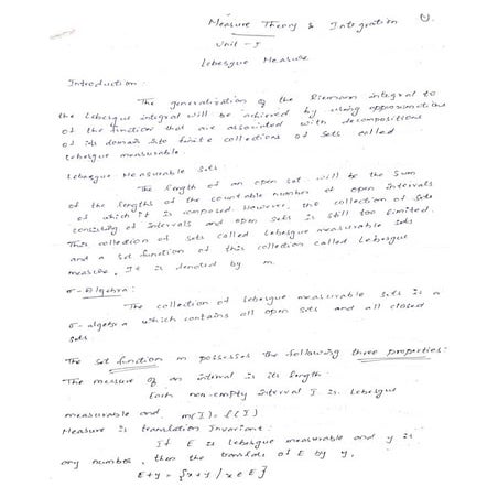 Measure Theory Pdf Physics Science