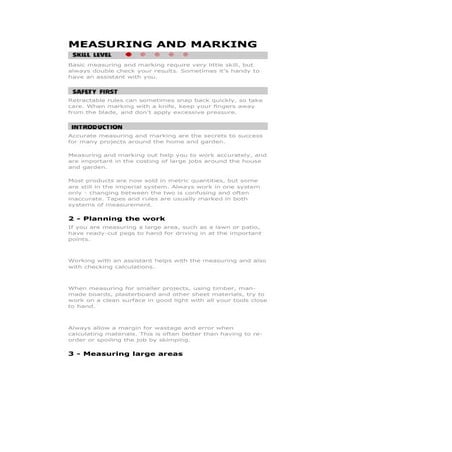 Measuring and marking | PDF