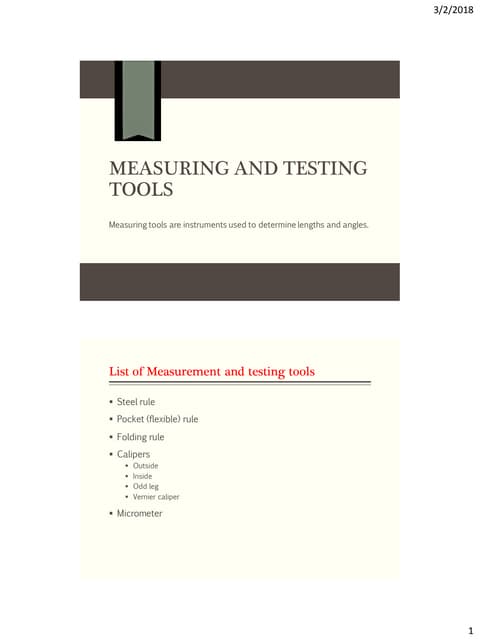 TLE9 Measuring and Marking tools | PPTX
