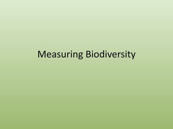 biodiversity indices | PPTX