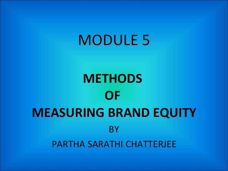 Measuring Brand Equity measuring-brand-equity