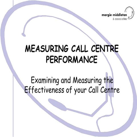 Measuring call centre effectiveness | PDF
