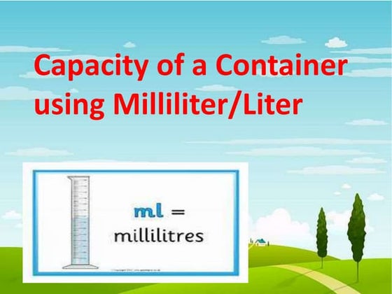 Presentation litres-and-millilitres | PPT