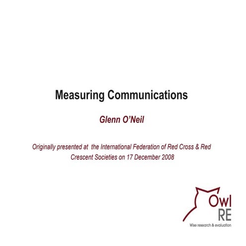 Measuring Communications | PDF | Business | Business and Finance
