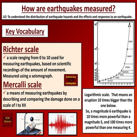 Measuring earthquakes | PPTX