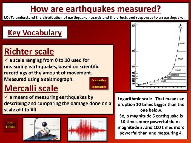 Earthquake Scales - Mercalli scale vs Richter scale | PDF