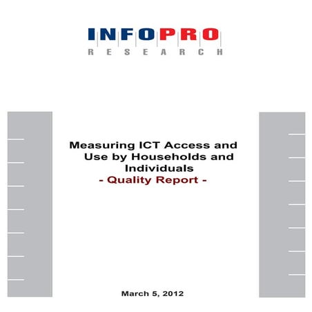 Measuring ICT Access and Use by Households and Individuals | PDF
