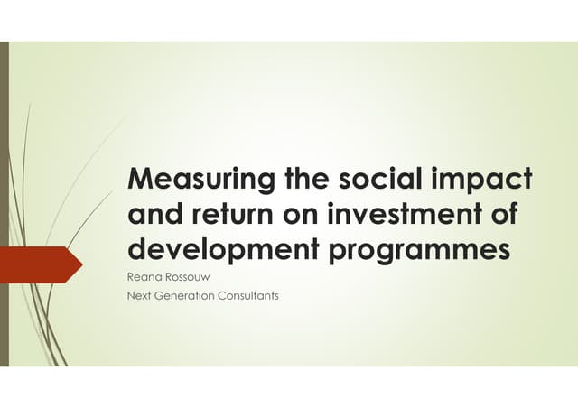 Impact assessment , monitoring and evaluation | PPTX