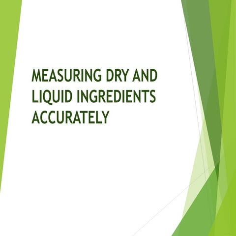 Measuring ingredients | PPT
