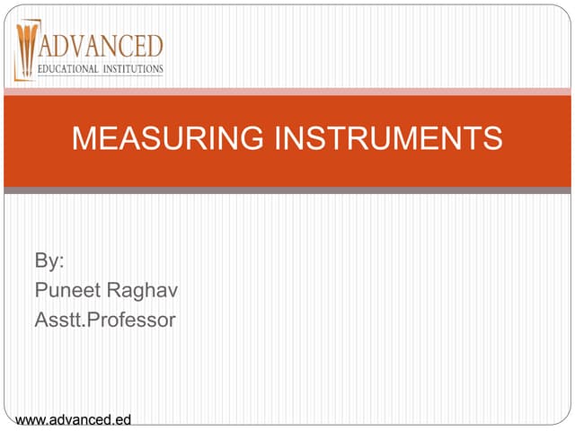 Measuring instruments ppt | PPTX