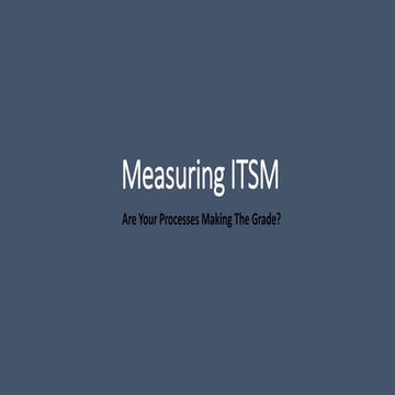 Measuring itsm | PPTX