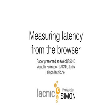 Measuring latency from the browser | PDF