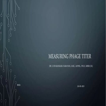 Measuring phage titer | PPT