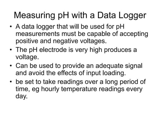 Data logger study (pH meter) | PPT