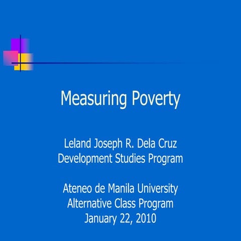 Measuring Poverty 2010 | PPTX
