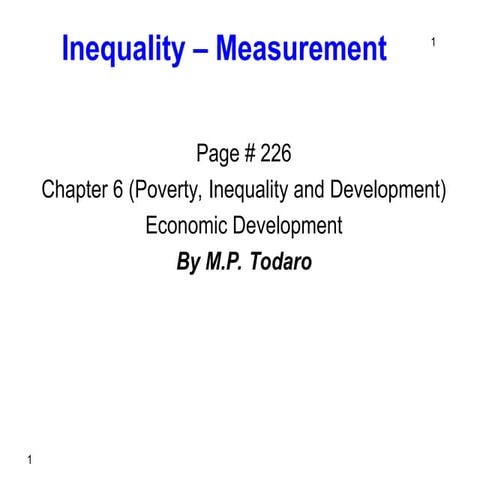 Measuring poverty and inequality in development | PPT