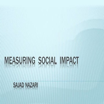 Measuring social impact | PPT