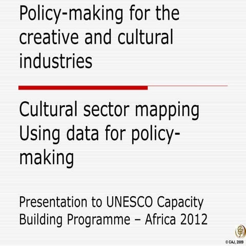 Measuring the creative industry and creative economy | PPT