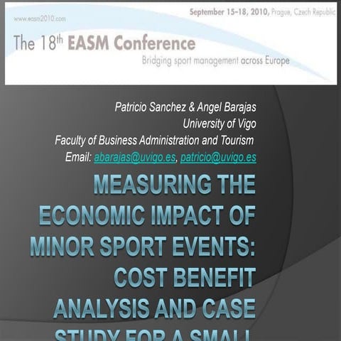 Measuring the economic impact of minor sport events | PPTX
