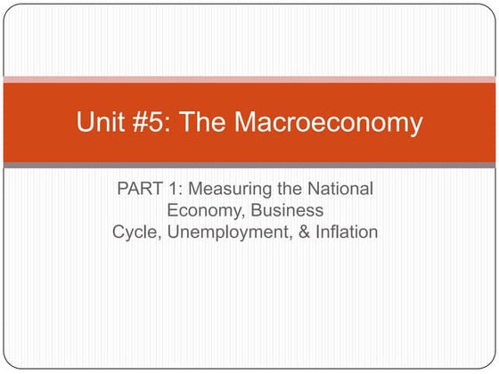 Economic_Indicators in the economy lectures | PPT