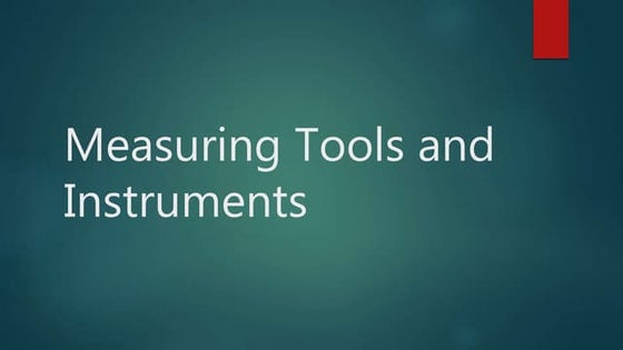 Electrical measuring instruments | PPTX | Science