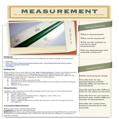 Measurment mini inquiry | PDF