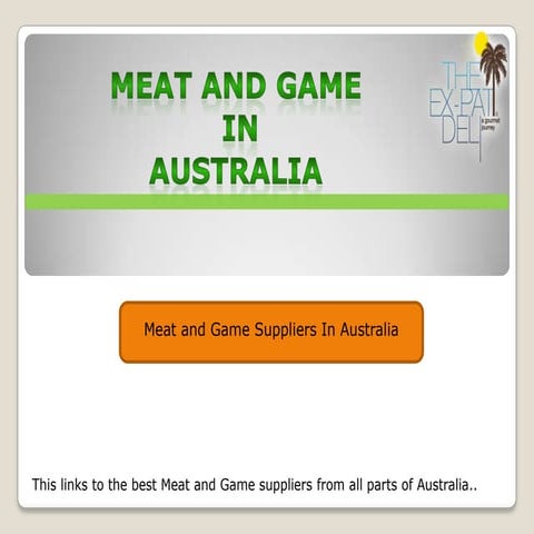 Meat and game | PPTX