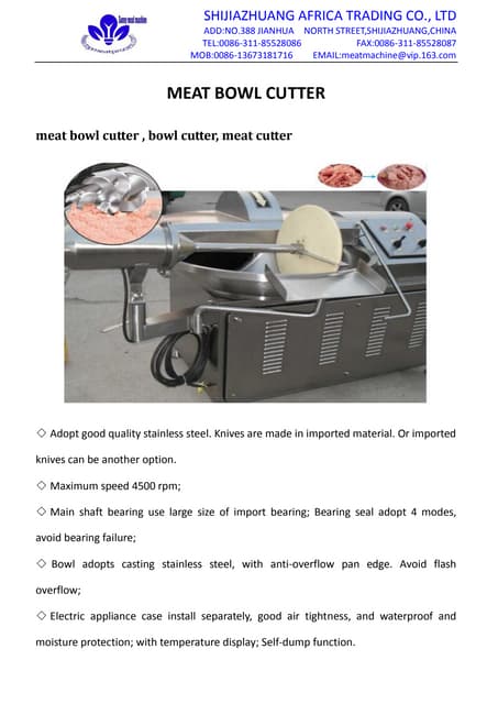 Electric meat grinder | PDF