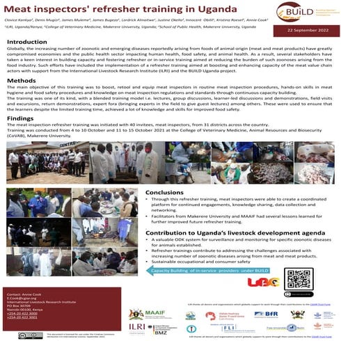 Meat inspectors' refresher training in Uganda | PDF
