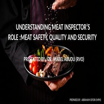 Understanding Meat Inspector's role; Meat safety, quality and security ...