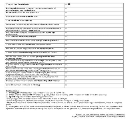 Meat makers the economist films market research survey focus | PDF