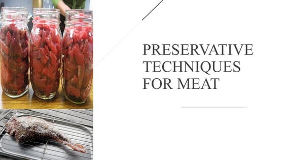 Preservation of meat and its method | PPTX | Chemistry | Science