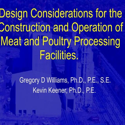 Meat Processing Facility Design | PPT